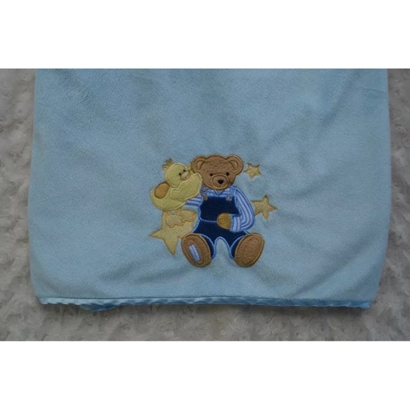 blue jean teddy | Bedding | Blue Jean Teddy Bear Blanket Holding Duck ...